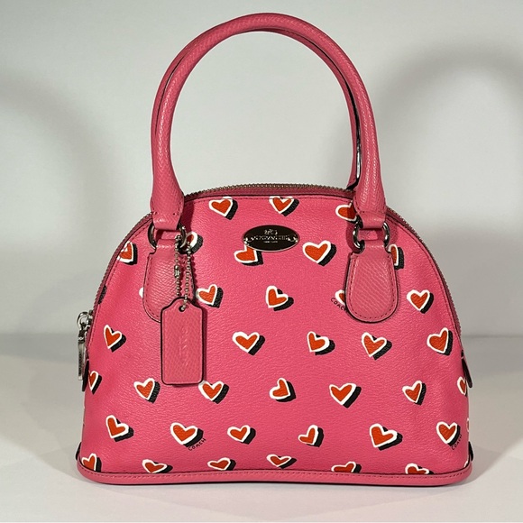 Coach | Bags | Coach Valentine Mini Cora Dome Satchel Wcrossbody Strap ...